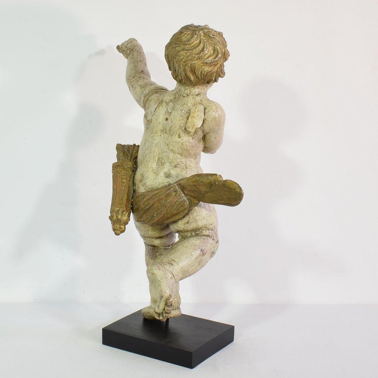18th Century Italian Carved Wooden Baroque Angel / Cupid at 1stDibs