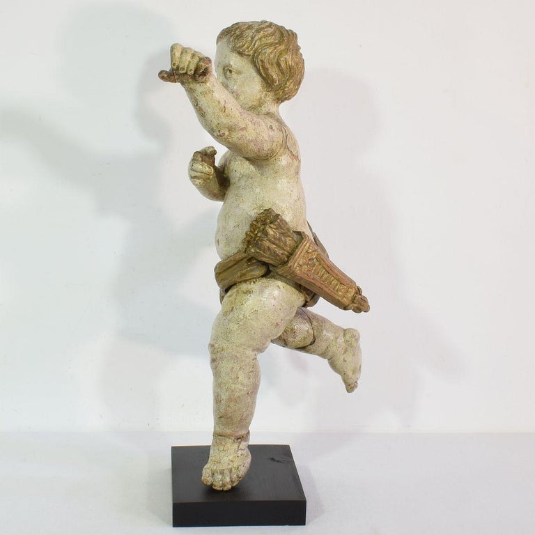 18th Century Italian Carved Wooden Baroque Angel / Cupid at 1stDibs