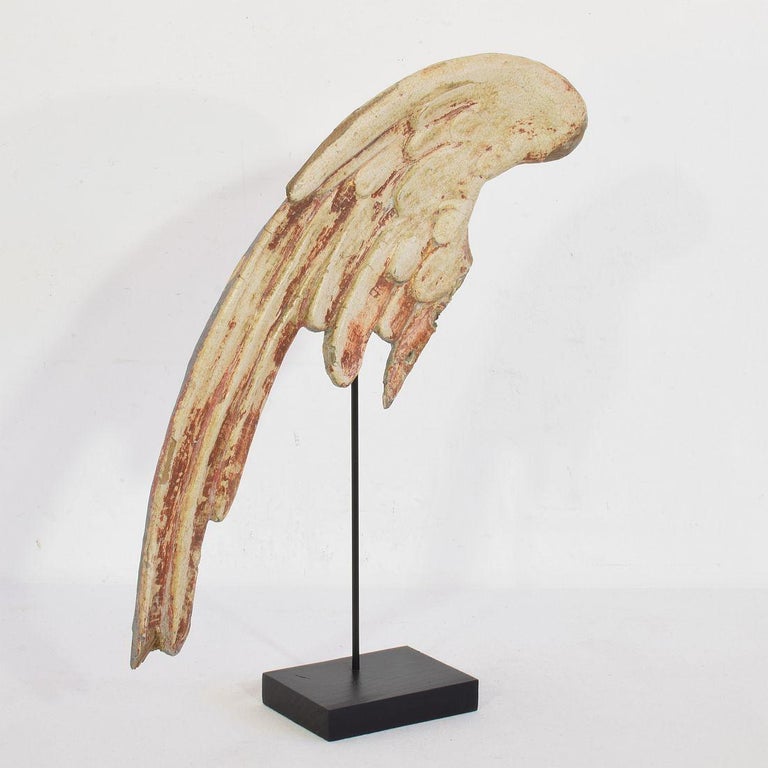 18th Century, Italian Carved Wooden Wing of a Baroque Angel at 1stDibs