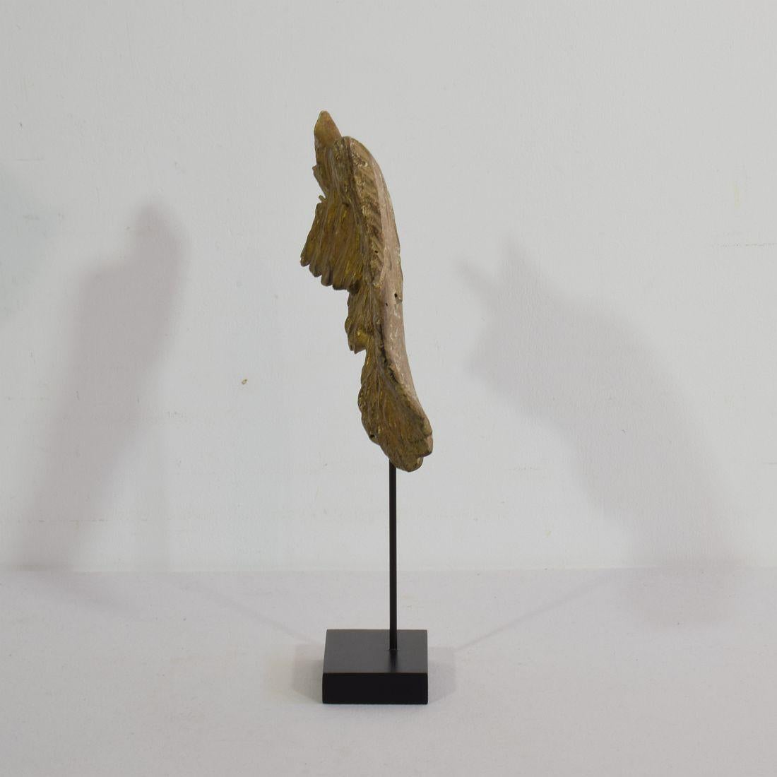 18th Century, Italian Carved Wooden Wing of a Baroque Angel at 1stDibs