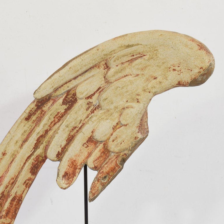 18th Century, Italian Carved Wooden Wing of a Baroque Angel at 1stDibs