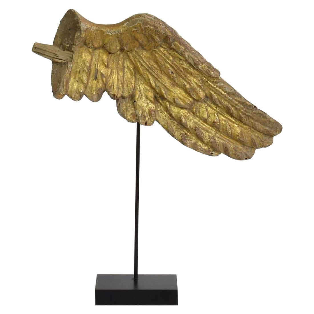 18th Century, Italian Carved Wooden Wing of a Baroque Angel at 1stDibs