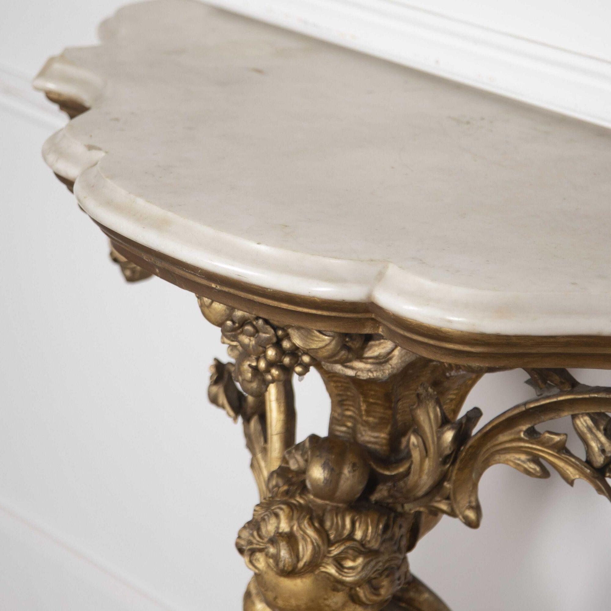 18th Century Italian Gilt Console Table at 1stDibs