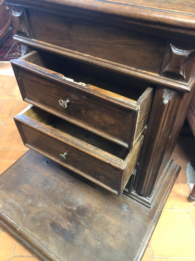 18th Century Italian Louis XV Walnut Kneeler Faldstool with Secret Draw ...