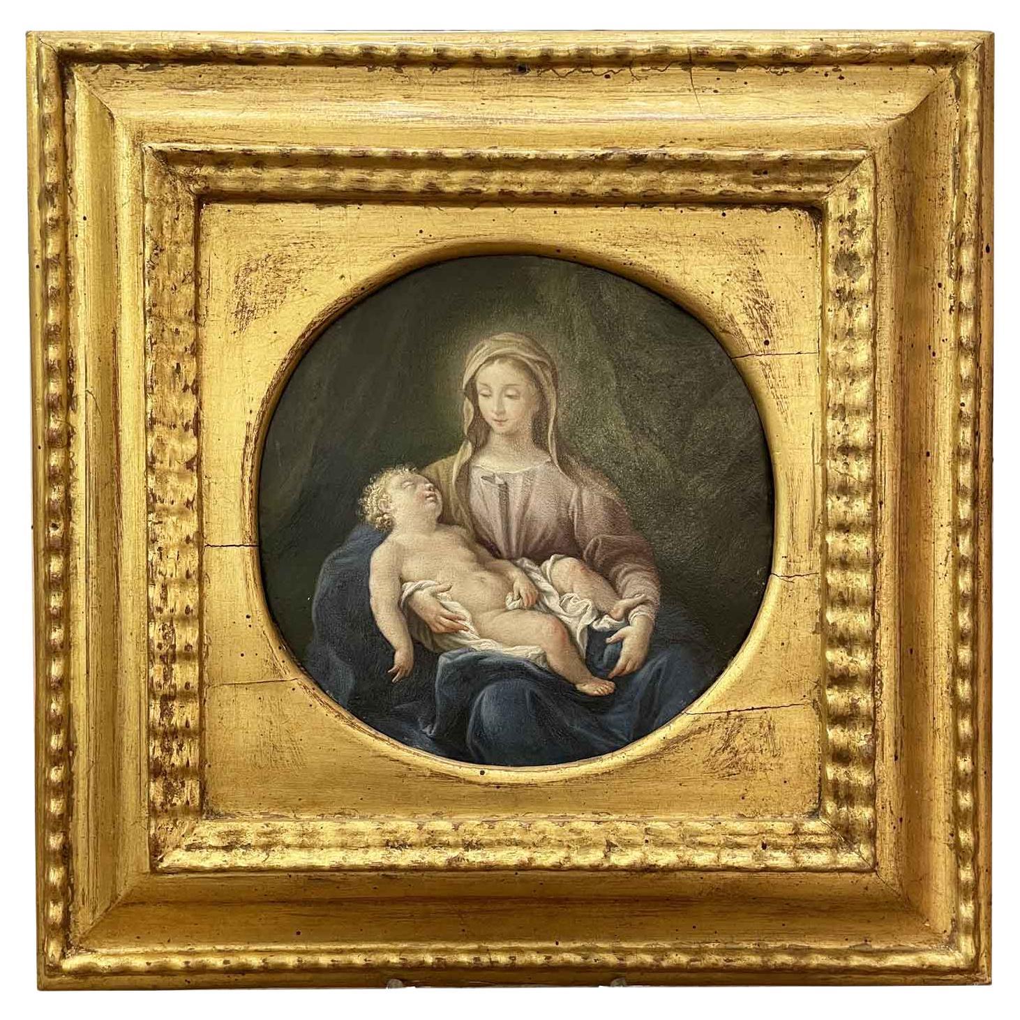 18th Century Cusco School Painting of Madonna and Child at 1stDibs