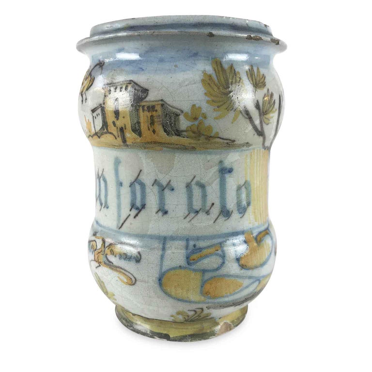 18th Century Italian Majolica Albarello Drug Jar by Jacques Boselly For ...