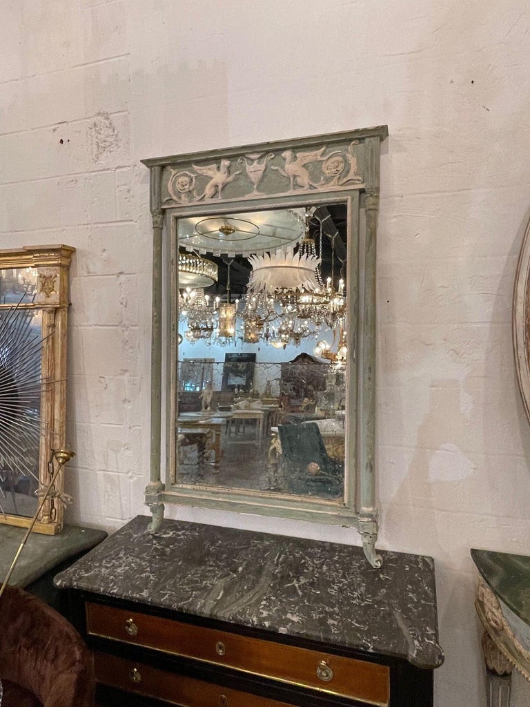 18th Century Italian Neo-Classical Carved and Painted Mirror For Sale ...