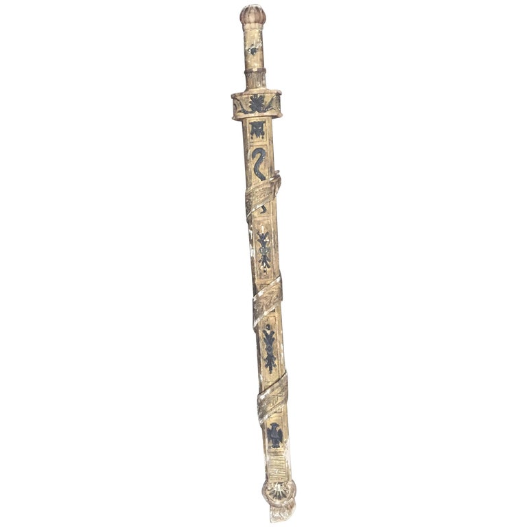 18th Century Italian Neoclassical Gilt and Painted Decorative Wood ...