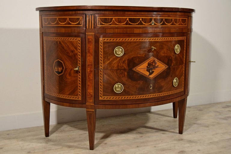 Italian Neoclassical Half-Moon Chest of Drawers by Ignazio and Luigi ...