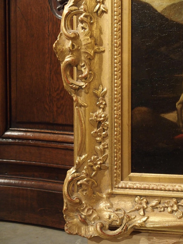 18th Century Italian Oil Painting on Canvas in Giltwood Frame at 1stDibs