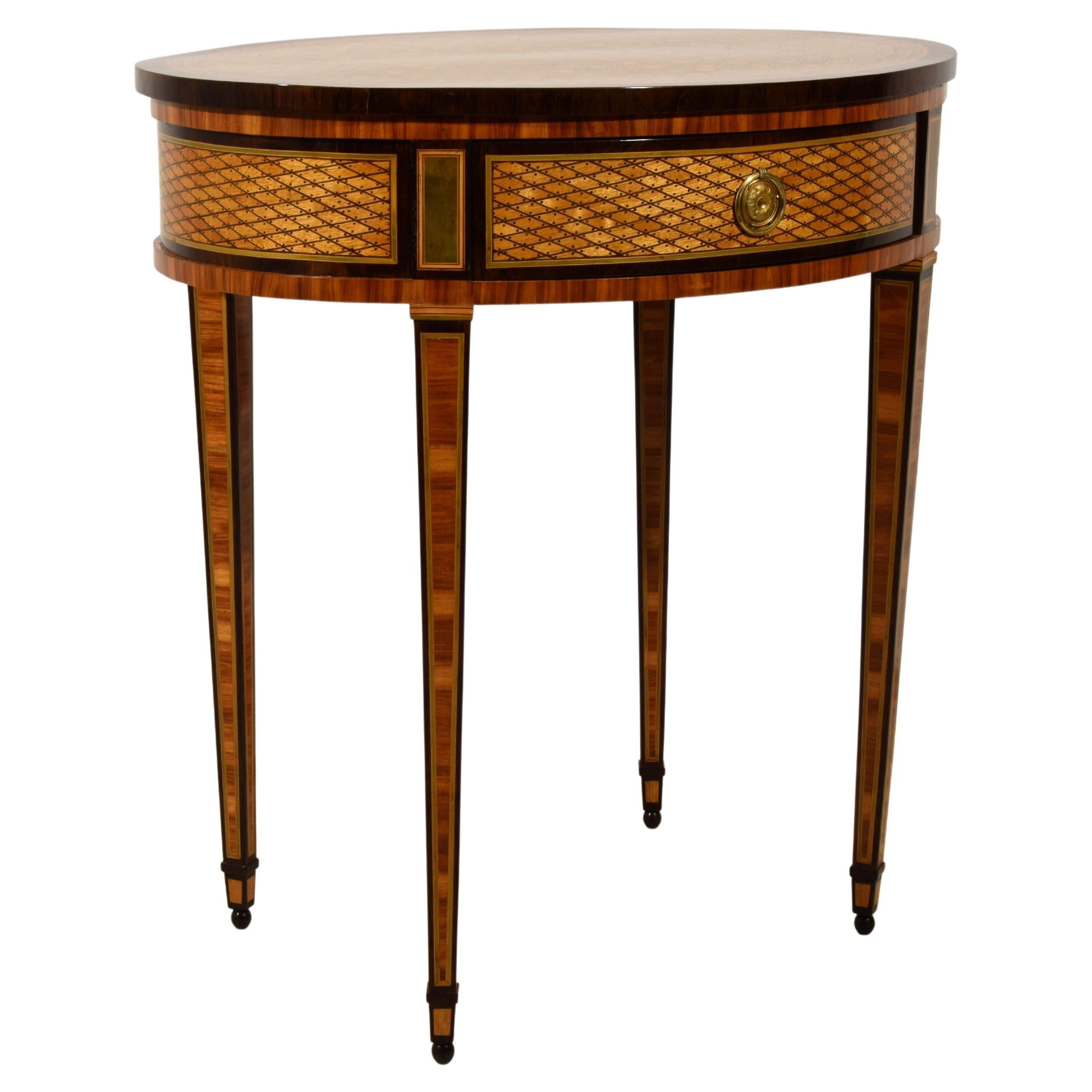 Meticulously Inlaid Italian Oval Coffee Table For Sale at 1stDibs ...