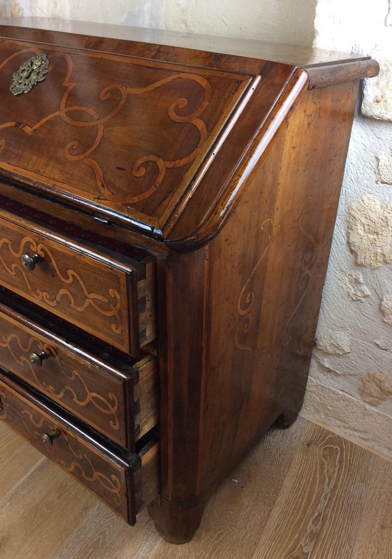 18th Century Italian Piemonte Commode Secretary Desk For Sale at 1stDibs