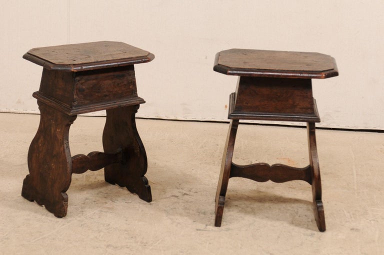 18th Century Italian Renaissance Style Small Wood Tables or Stools at ...