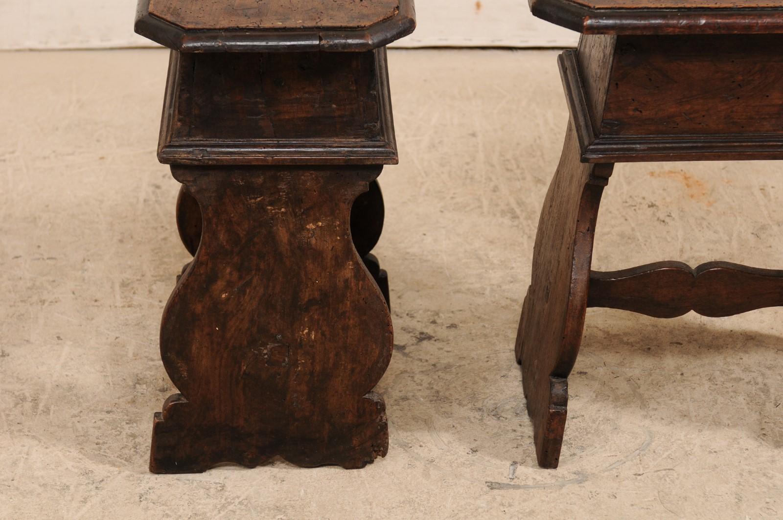 18th Century Italian Renaissance Style Small Wood Tables or Stools at ...