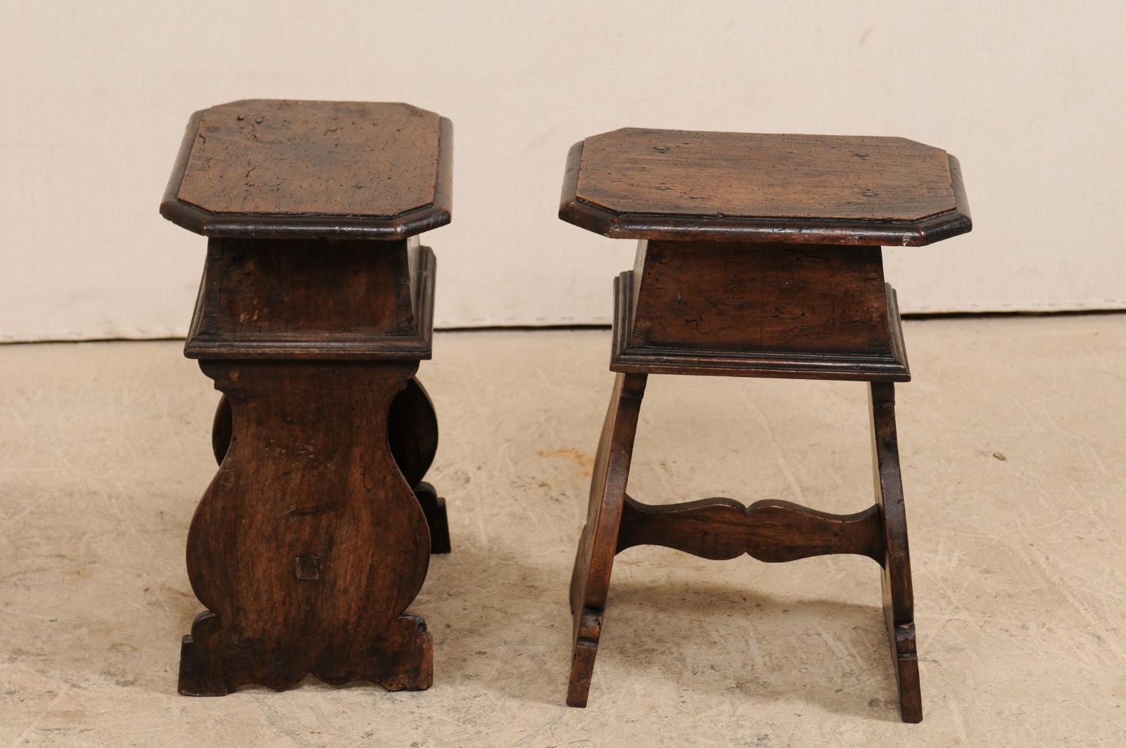 18th Century Italian Renaissance Style Small Wood Tables or Stools at ...