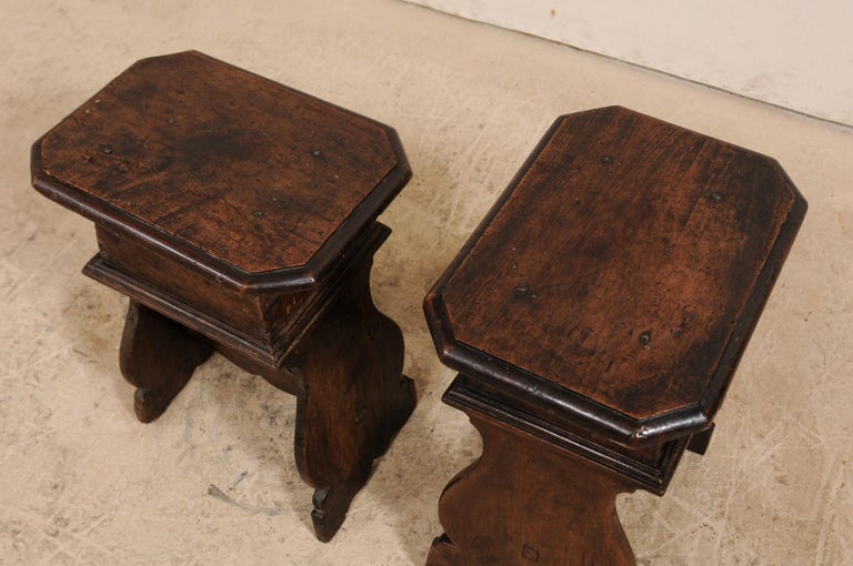 18th Century Italian Renaissance Style Small Wood Tables or Stools at ...