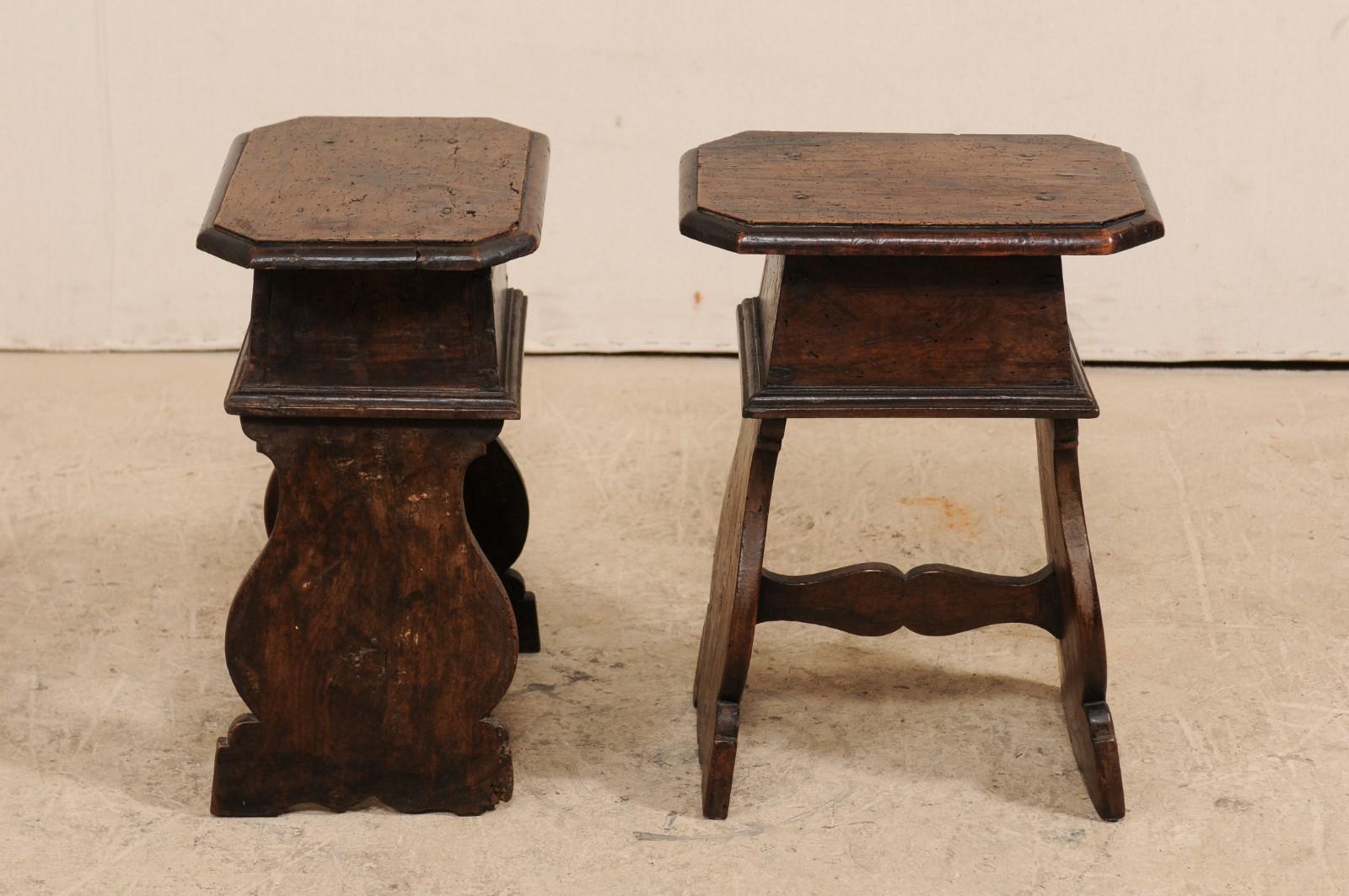 18th Century Italian Renaissance Style Small Wood Tables or Stools at ...