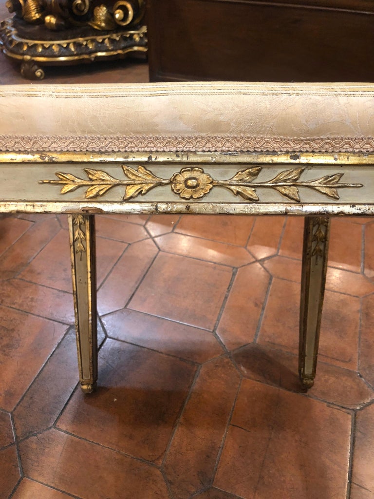 18th Century Italian Roman Wood Lacquer Gilt Stool, 1780s For Sale at ...