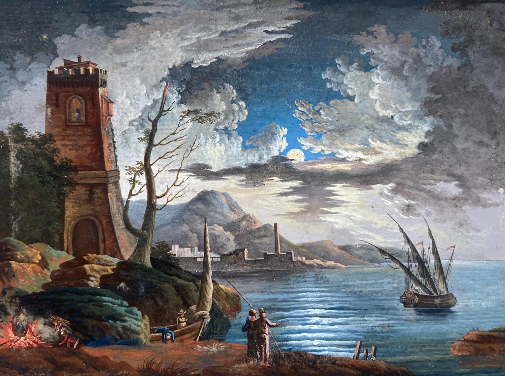 18th Century Italian School - Pair of Italianate Landscapes, Late 18th ...