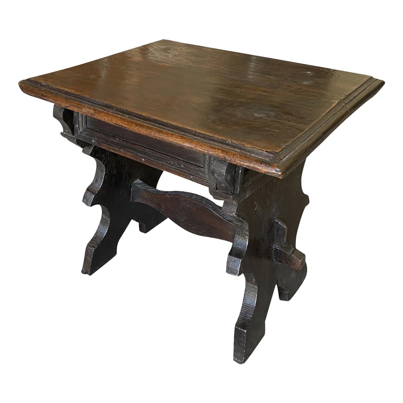 18th Century French Oak Side Table with Shaped Apron and Original ...