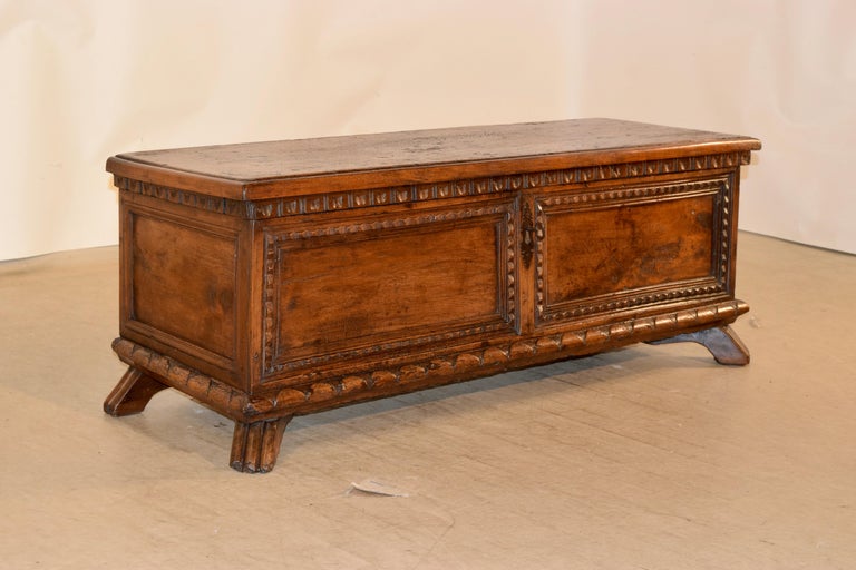 18th Century Italian Walnut Cassone For Sale at 1stDibs