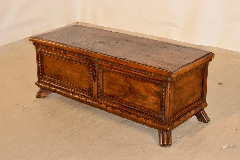 18th Century Italian Walnut Cassone For Sale at 1stDibs