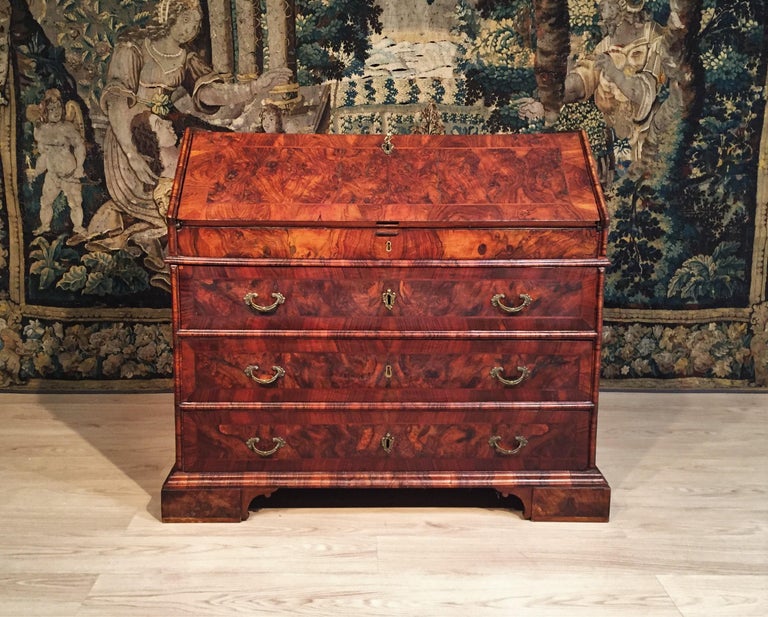 18th Century, Italian Walnut Wood Bureau Chest of Drawer For Sale at ...