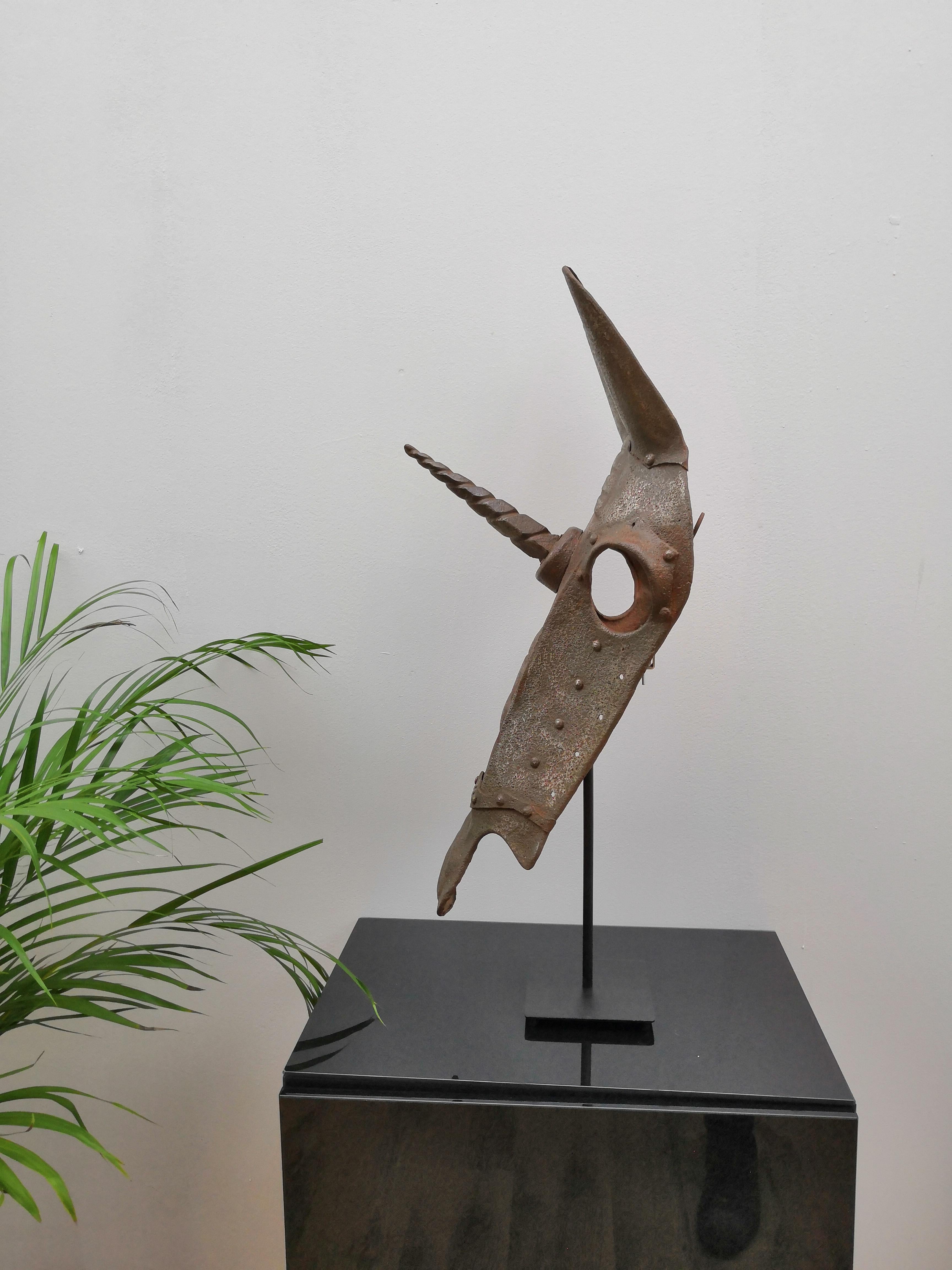 18th Century Italian Wrought Iron Chamfron, Shaffron, Horse Armor Mask ...