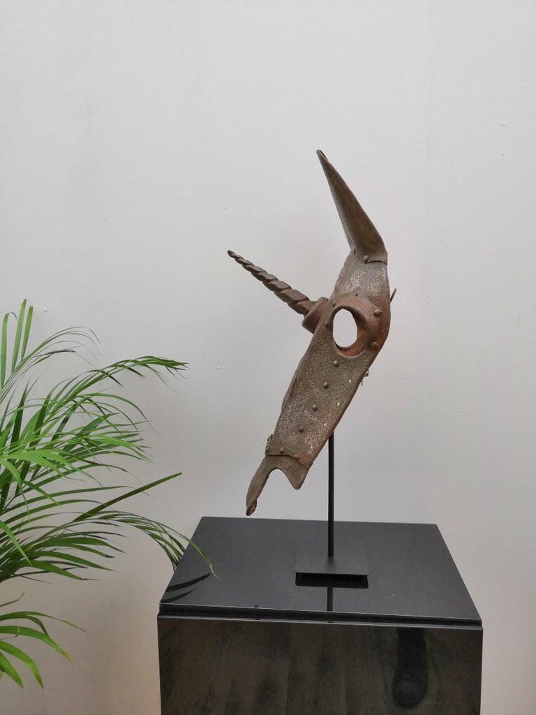 18th Century Italian Wrought Iron Chamfron, Shaffron, Horse Armour Mask ...