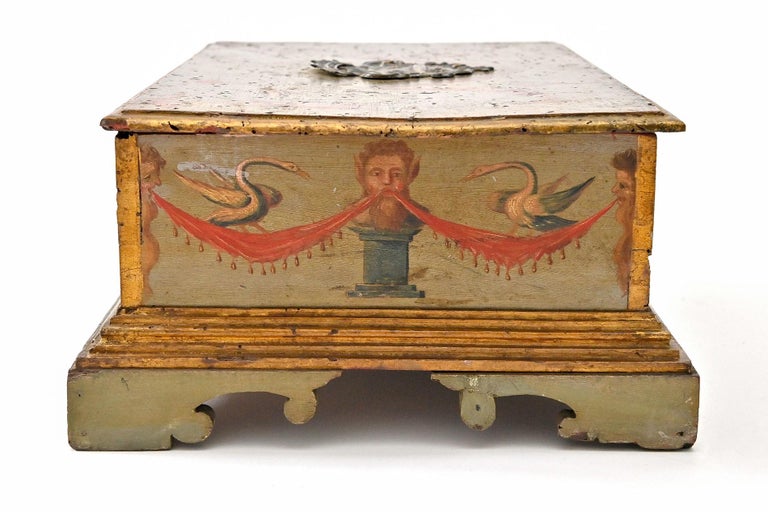 18th Century Italien Casket Original Painting Venezia Escutcheon For ...