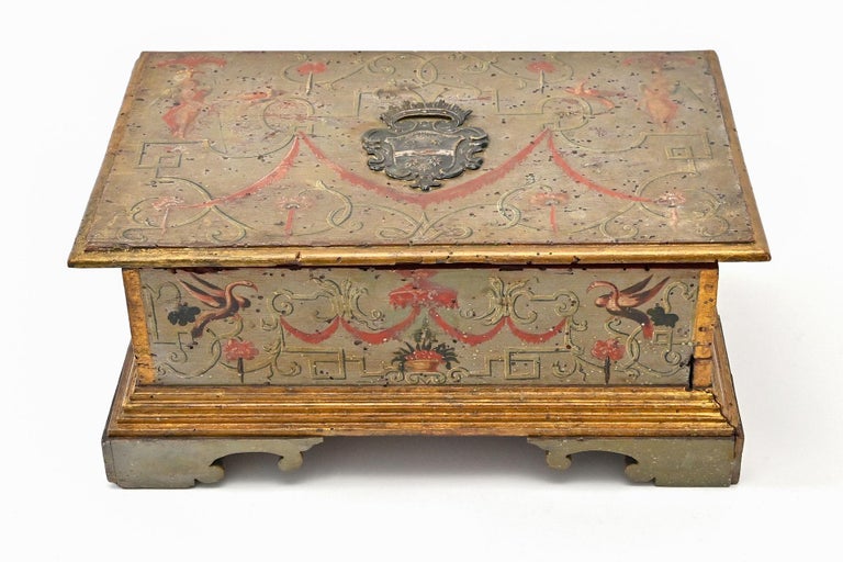 18th Century Italien Casket Original Painting Venezia Escutcheon For ...
