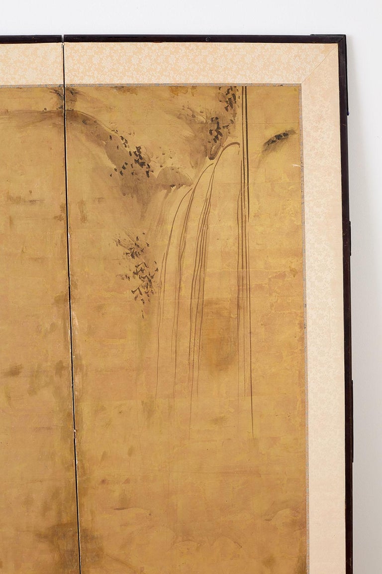18th Century Japanese Four Panel Kano School Screen at 1stDibs