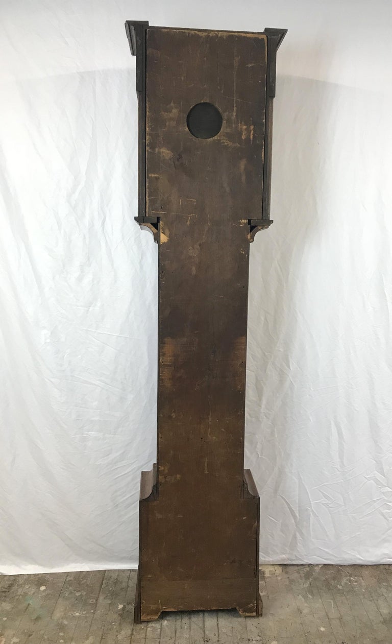 18th Century John Fessler Walnut Tall Clock, Hand-Painted Face, circa ...