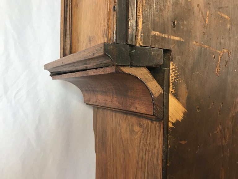 18th Century John Fessler Walnut Tall Clock, Hand-Painted Face, circa ...