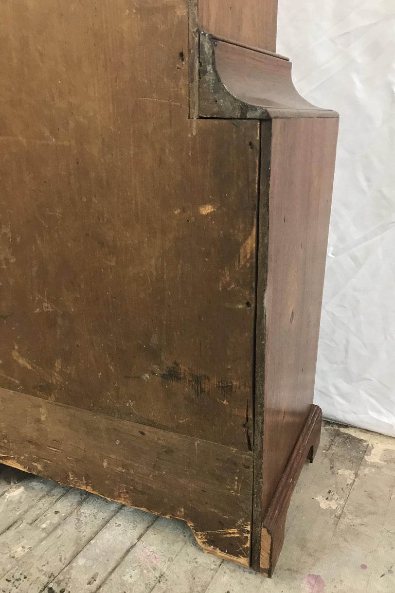 18th Century John Fessler Walnut Tall Clock, Hand-Painted Face, circa ...