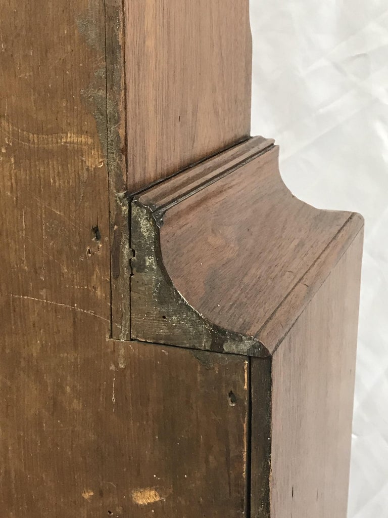 18th Century John Fessler Walnut Tall Clock, Hand-Painted Face, circa ...