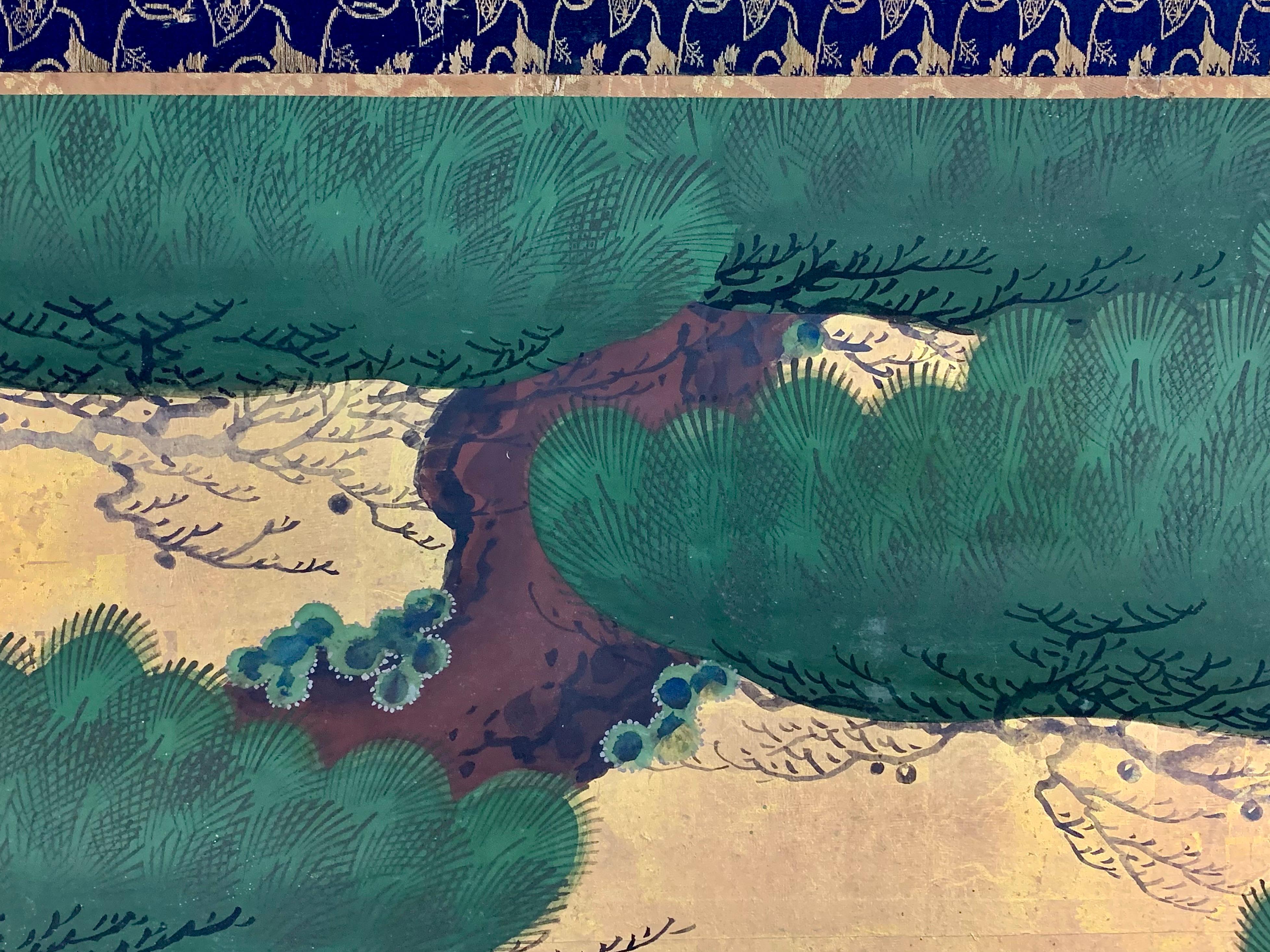 18th Century Kano School Pine Screen For Sale at 1stDibs