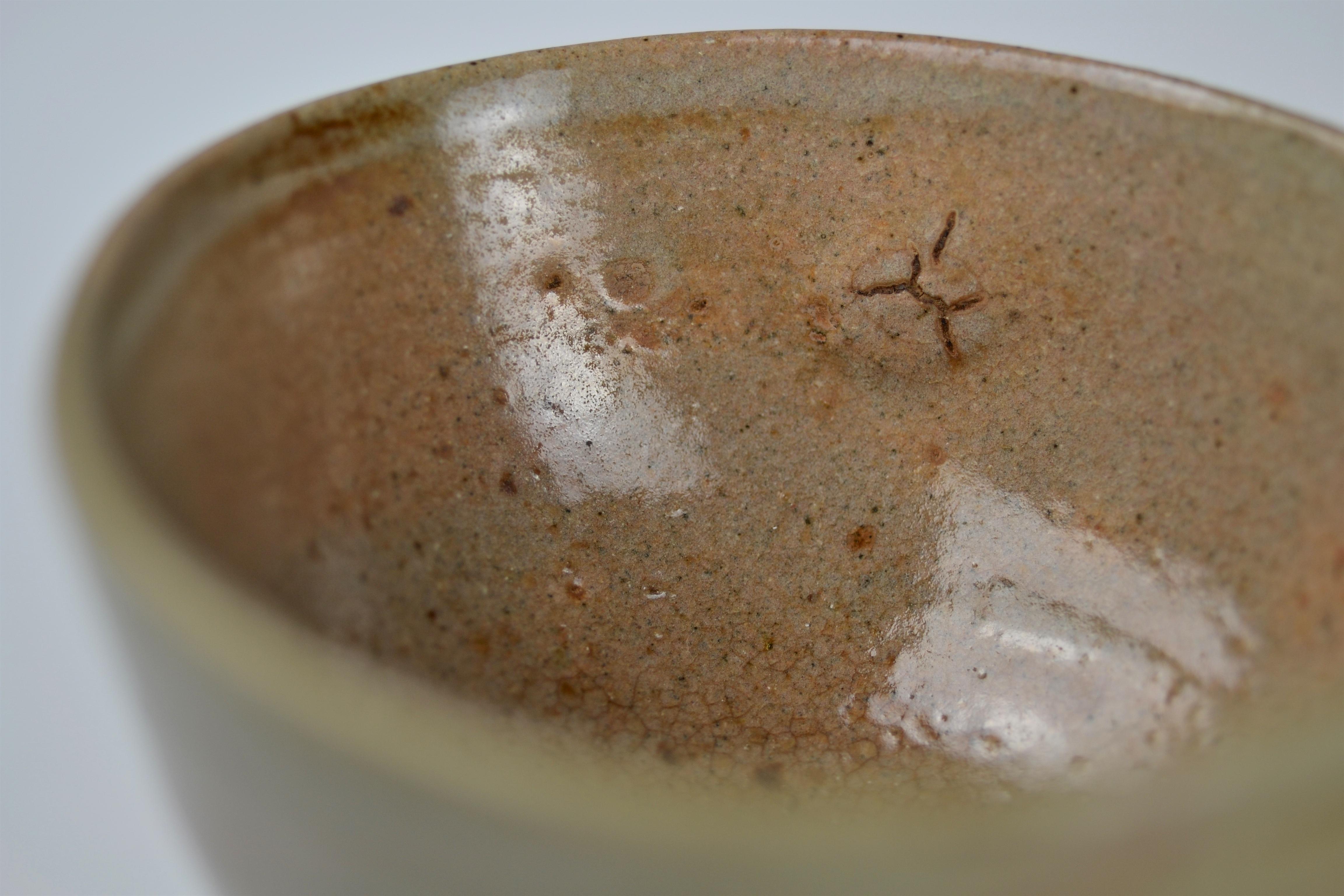 18th Century Karatsu Tea Bowl with Rare 'Stone Explosion' 'Ishihaze ...