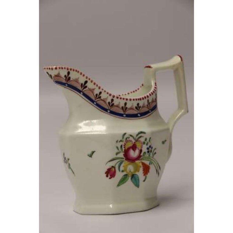 18th Century Liverpool/ Herculaneum Hand Painted Porcelain Cream Jug, c ...