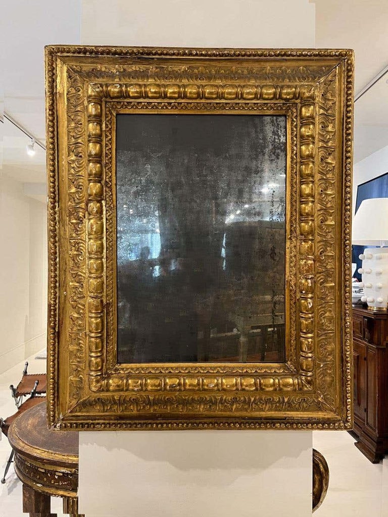 18th Century Louis XVI Gilded Mirror with Original Glass at 1stDibs