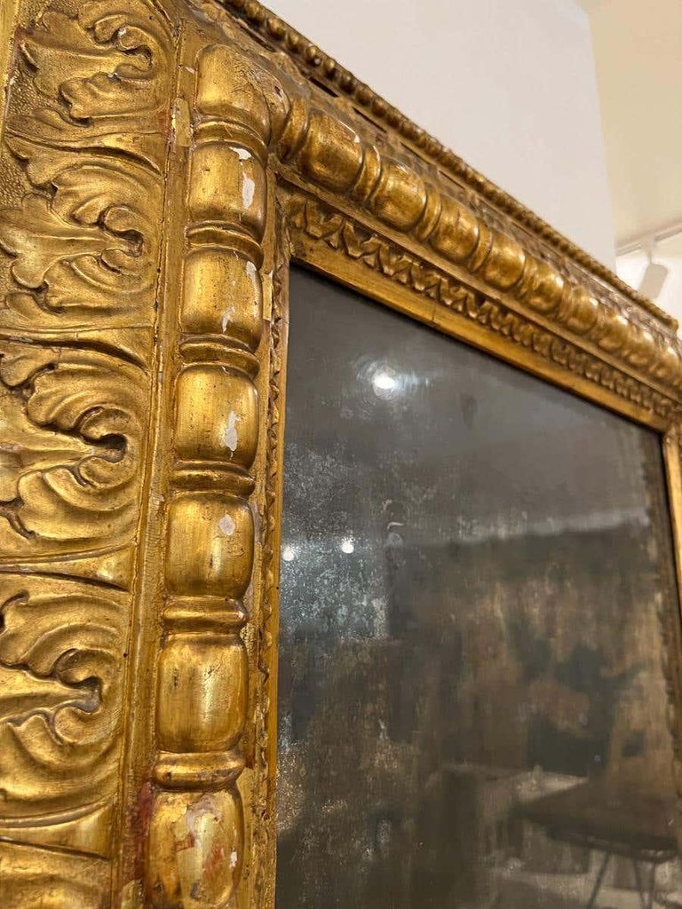 18th Century Louis XVI Gilded Mirror with Original Glass at 1stDibs