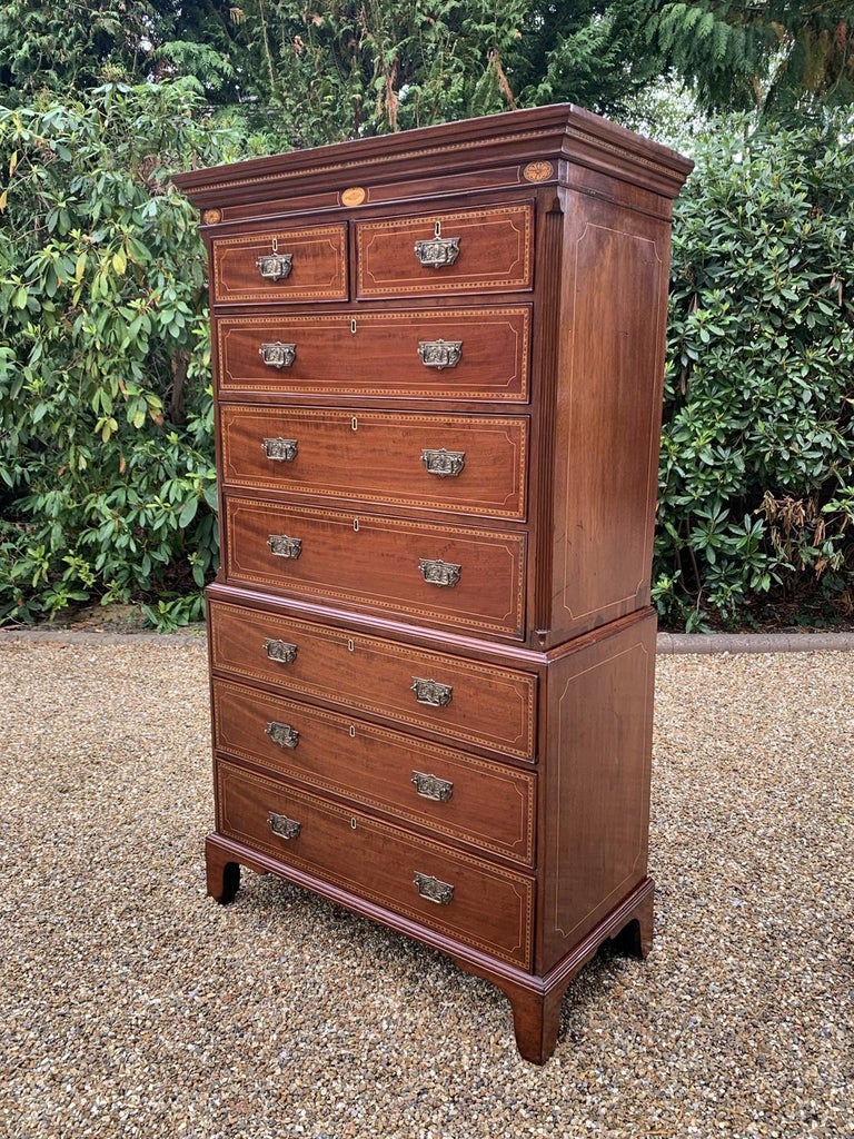 18th Century Mahogany Chest On Chest (Tallboy) For Sale at 1stDibs