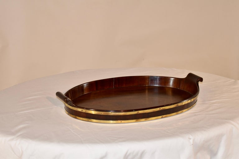 18th Century Mahogany Strapped Tray For Sale at 1stDibs