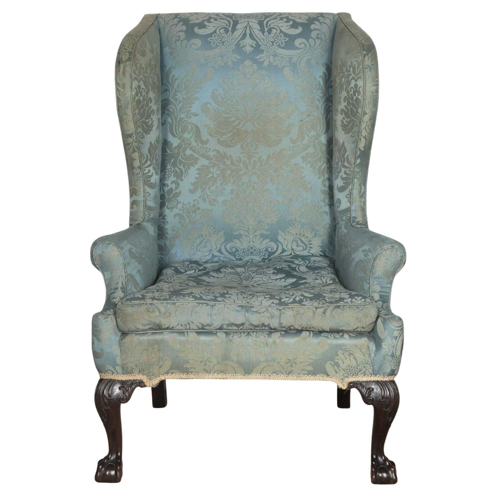 18th Century George III Wing Chair For Sale at 1stDibs