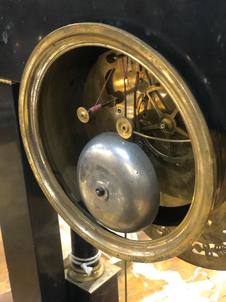 18th Century French Black Marble Clock Louis XVI Robert Robin For Sale ...