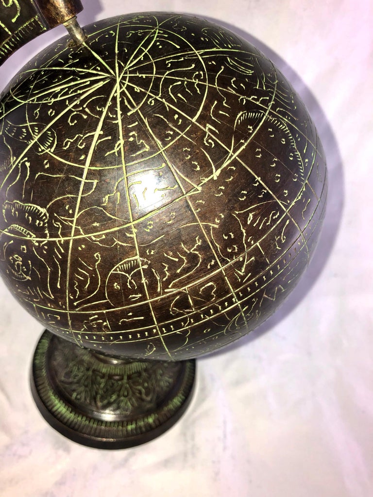 18th Century Islamic Astrolabe Sphere - Antique Bronze Celestial Globe ...
