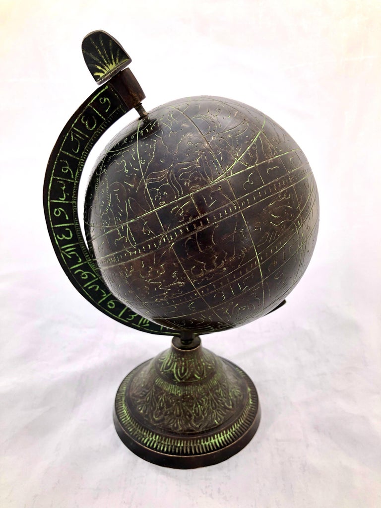 18th Century Islamic Astrolabe Sphere - Antique Bronze Celestial Globe ...