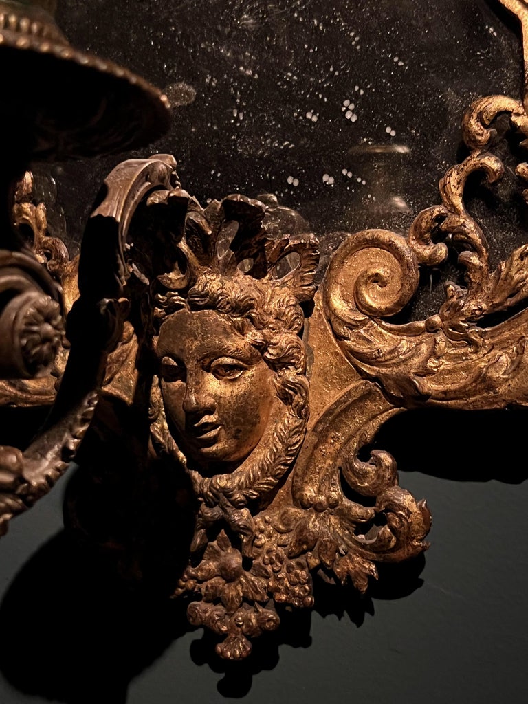 18th Century Mirrored Wall Sconce, Baroque For Sale at 1stDibs