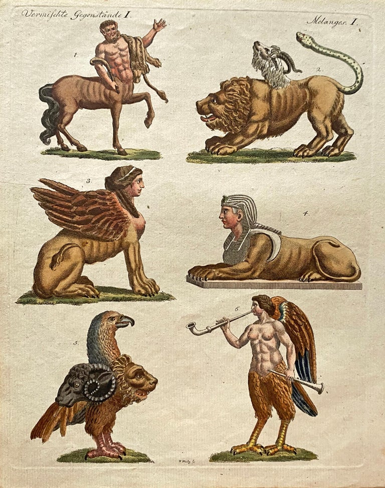 18th Century Mythical Creatures Engravings by Johann Christian Wilhelm ...