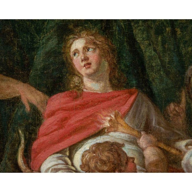 18th Century Mythological Scene with Venus Mars and Cupid Painting Oil ...